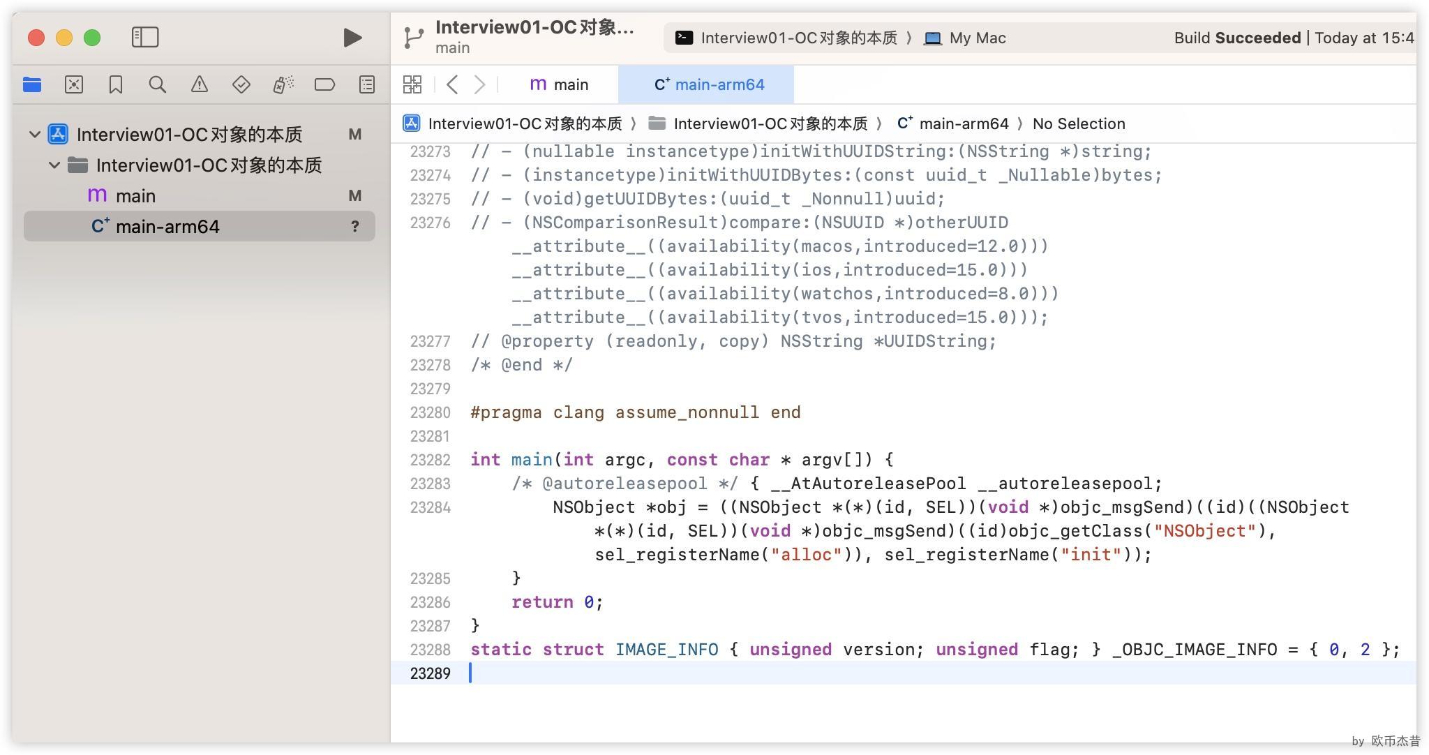OC对象 - 本质# OC对象 - 本质 * 我们平时编写的Objective-C代码，底层实现其实都是C\C++代码 - 掘金
