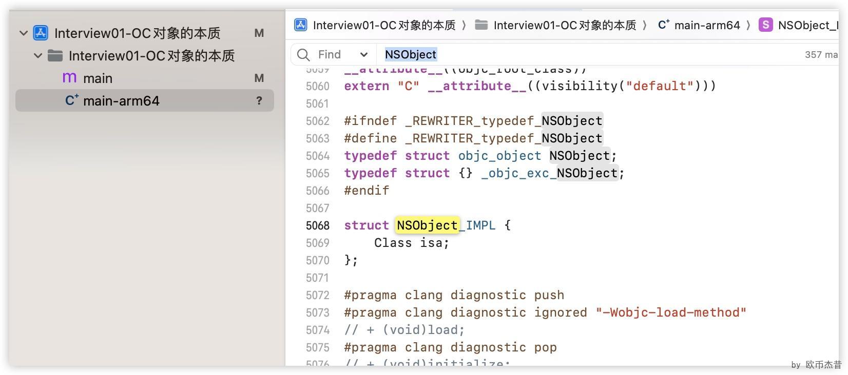 OC对象 - 本质# OC对象 - 本质 * 我们平时编写的Objective-C代码，底层实现其实都是C\C++代码 - 掘金